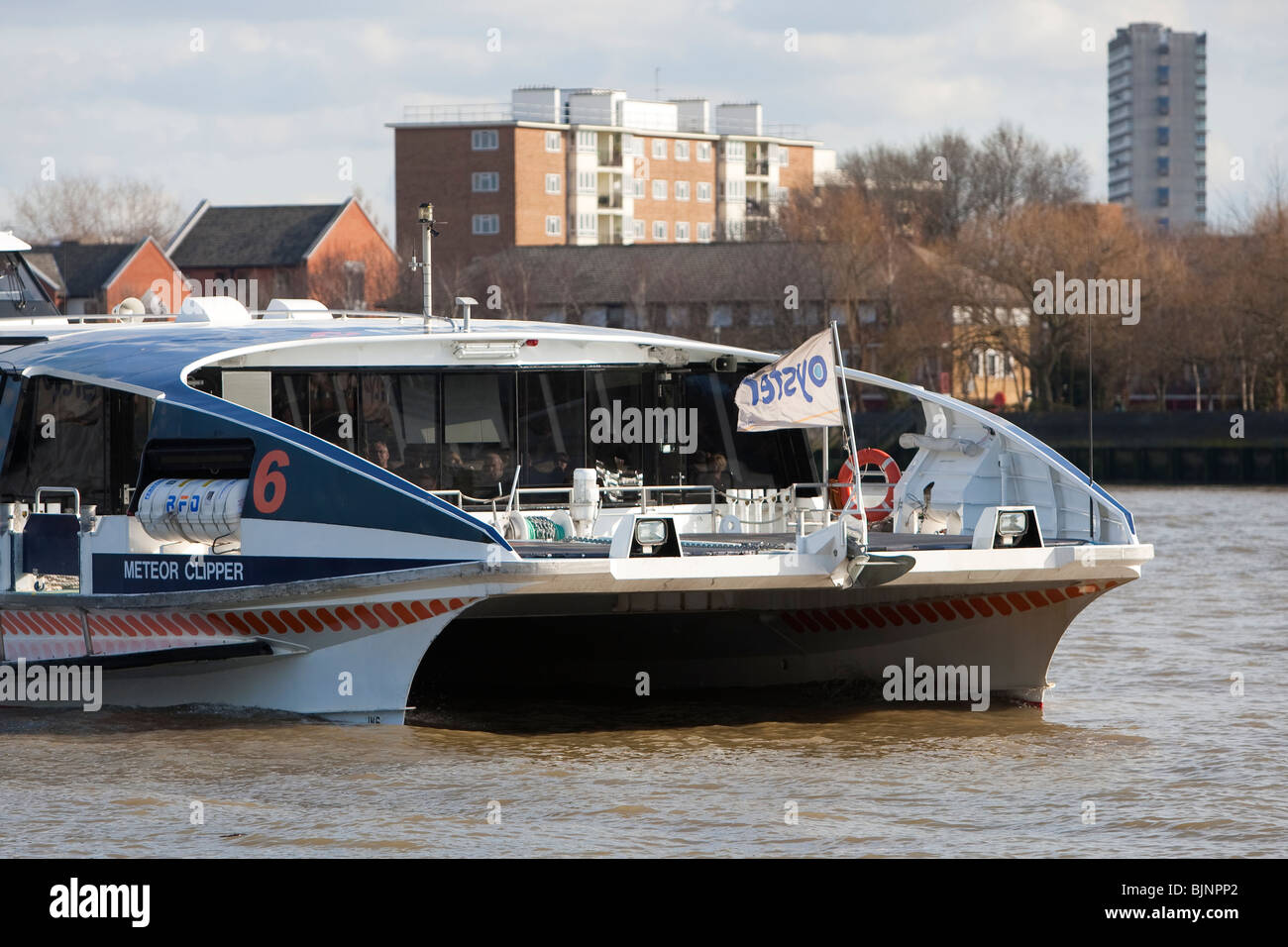 High speed catamaran on River Thames, London Stock Photo - Alamy