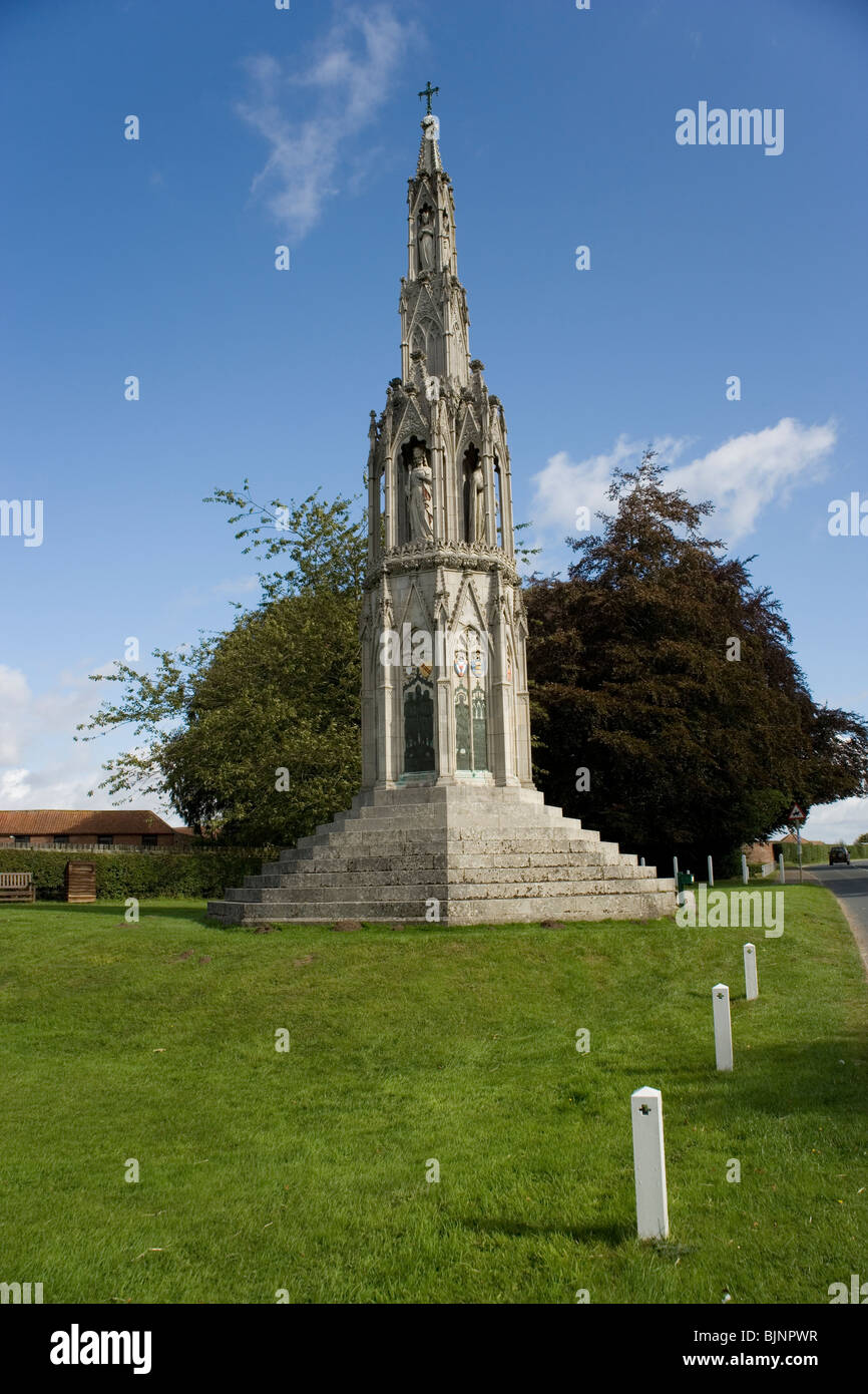 War Memorial in the village of Sledmere in the Yorkshire Wolds Stock ...
