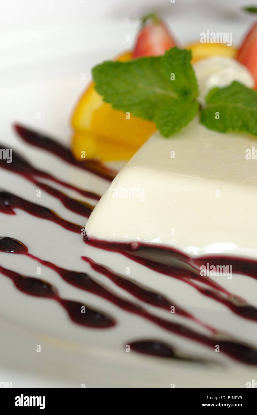 Pana Cotta served at restaurant Stock Photo - Alamy