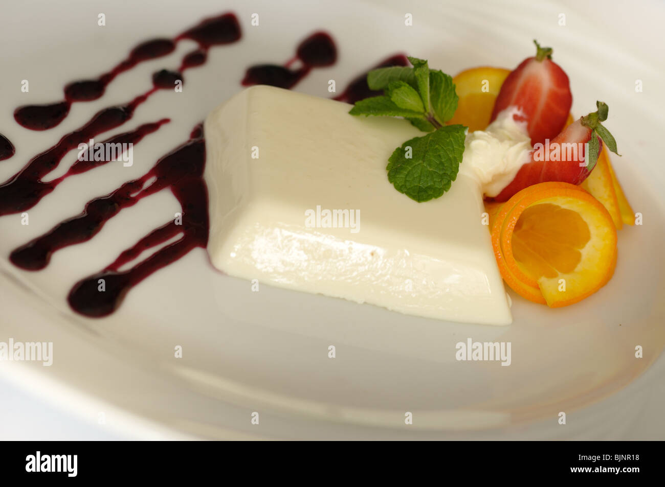 Pana Cotta served at restaurant Stock Photo - Alamy