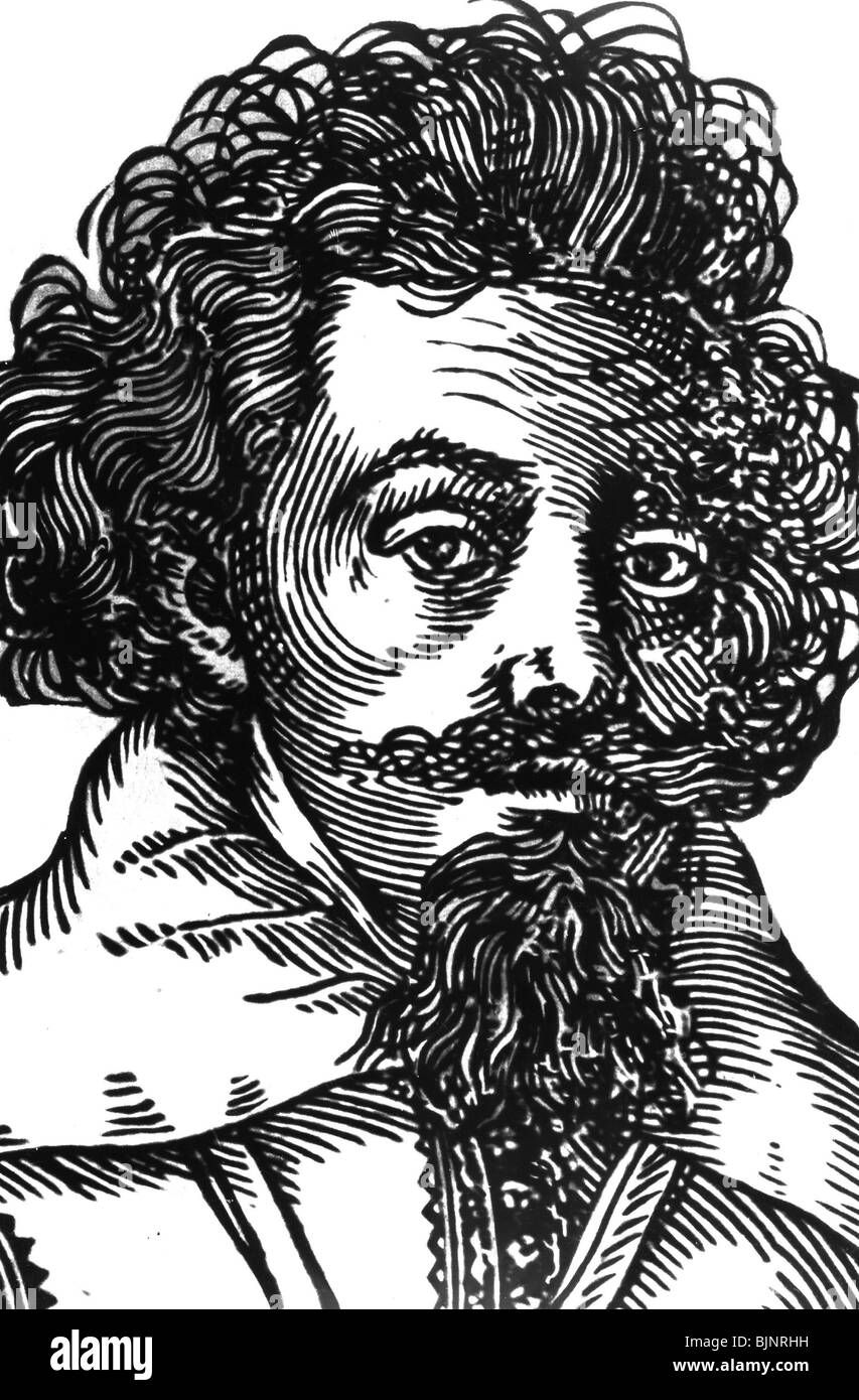 Praetorius, Michael, 15.2.1571 - 15.2.1621, German composer, portrait ...