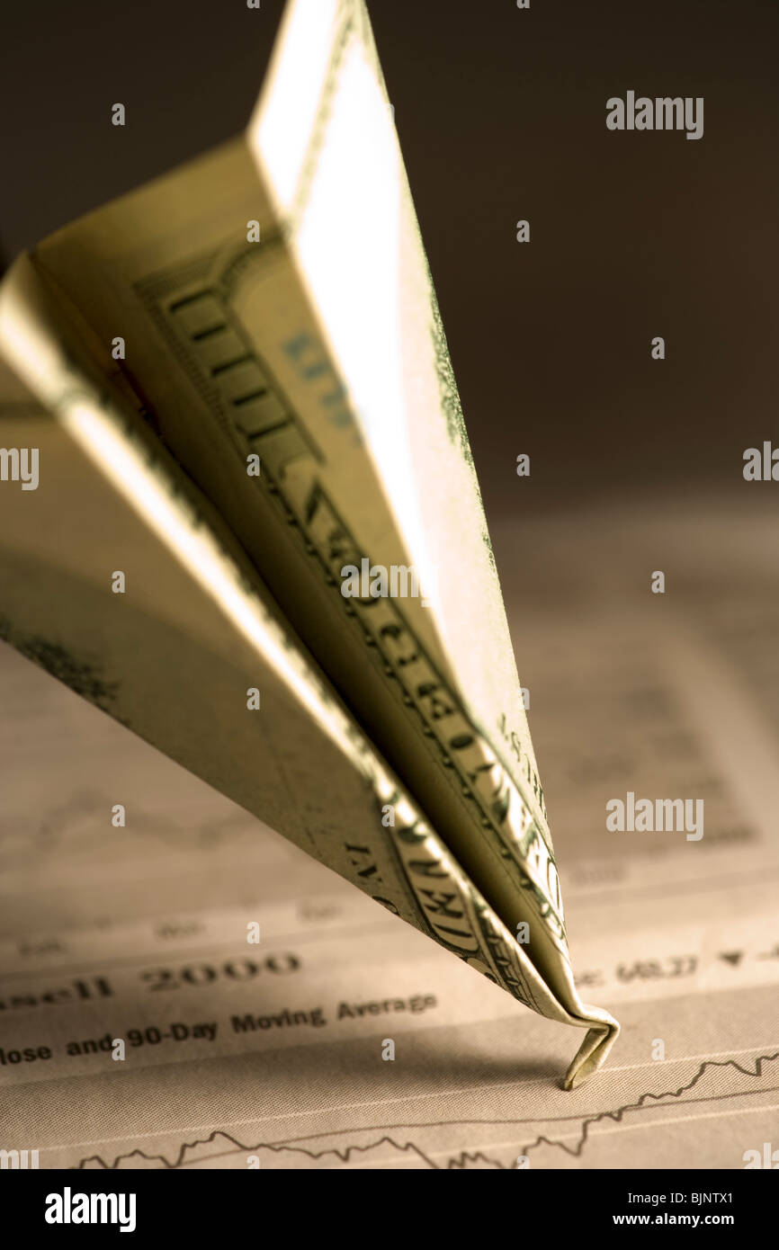 Flying one hundred dollar bills hi-res stock photography and images - Alamy