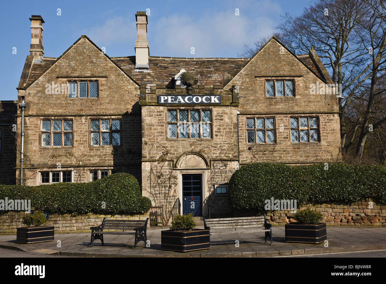The Peacock Hotel at Rowsley near Bakewell in the Derbyshire Peak ...