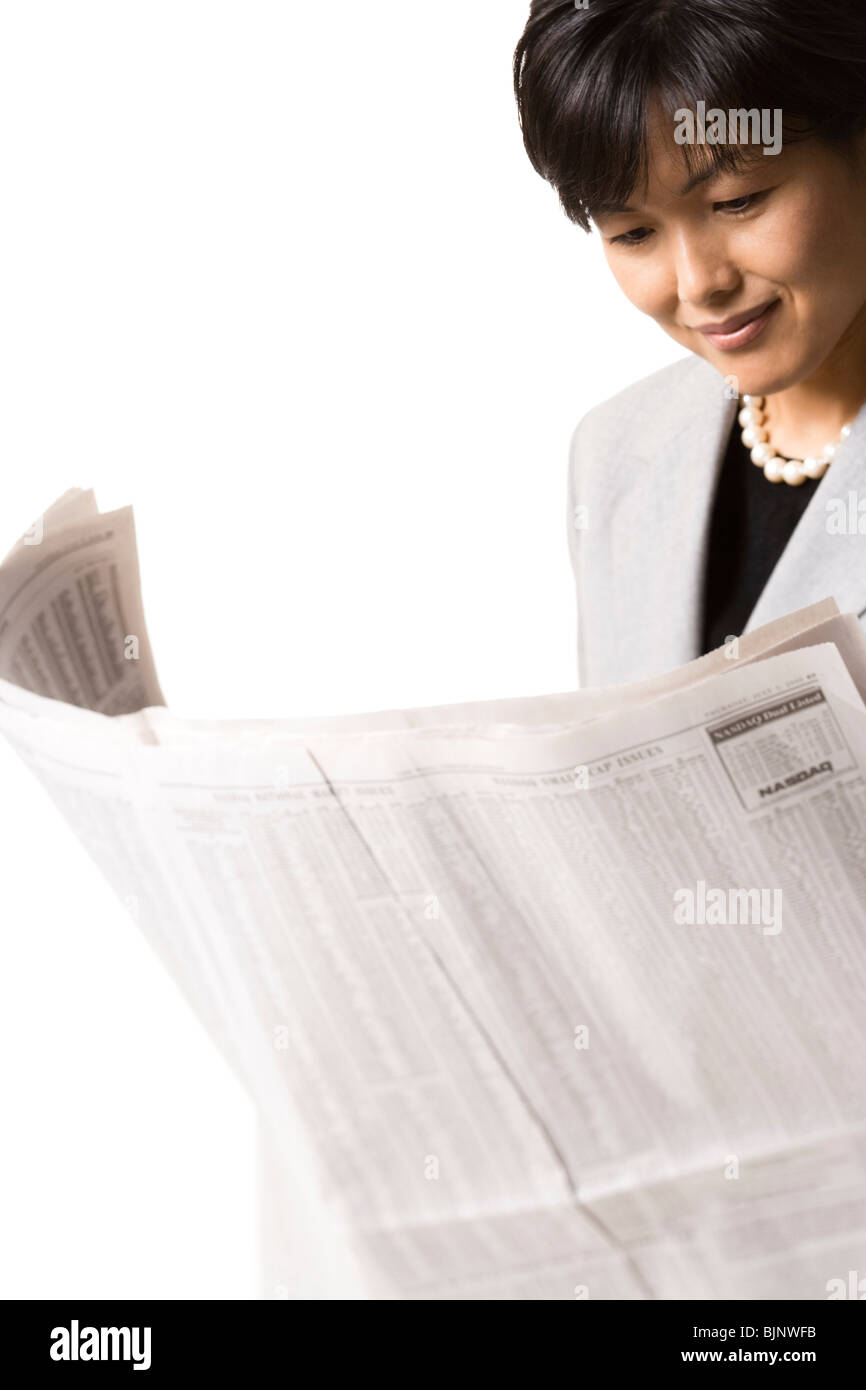 Half length newspaper media hi-res stock photography and images - Alamy
