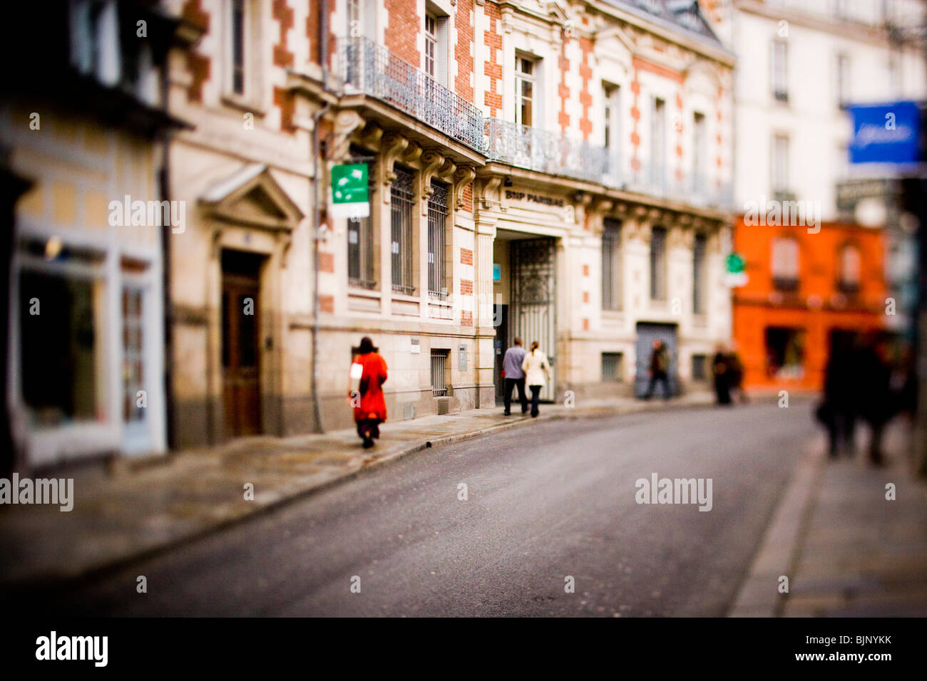Street view of European houses Stock Photo - Alamy