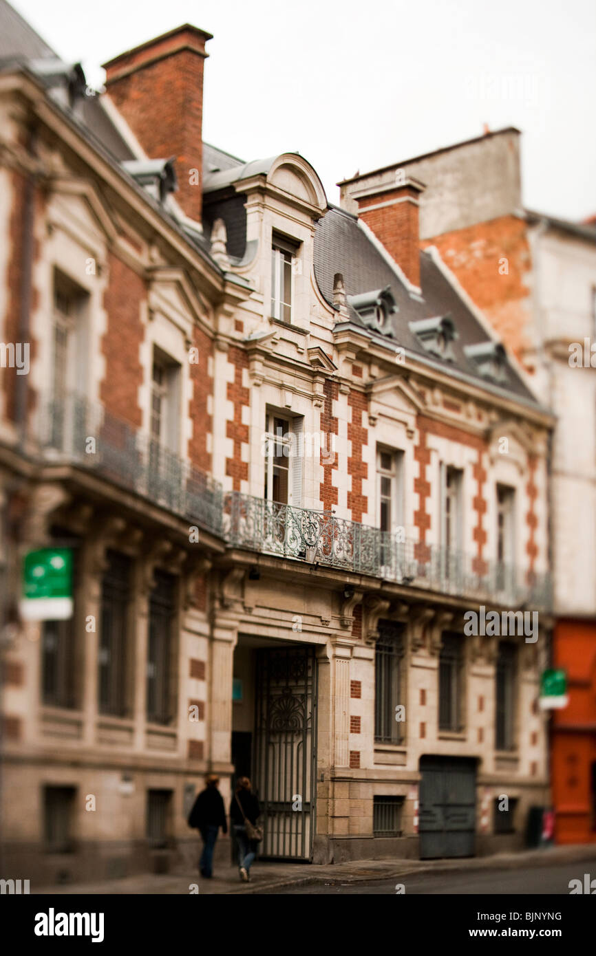 Street view of European houses Stock Photo - Alamy
