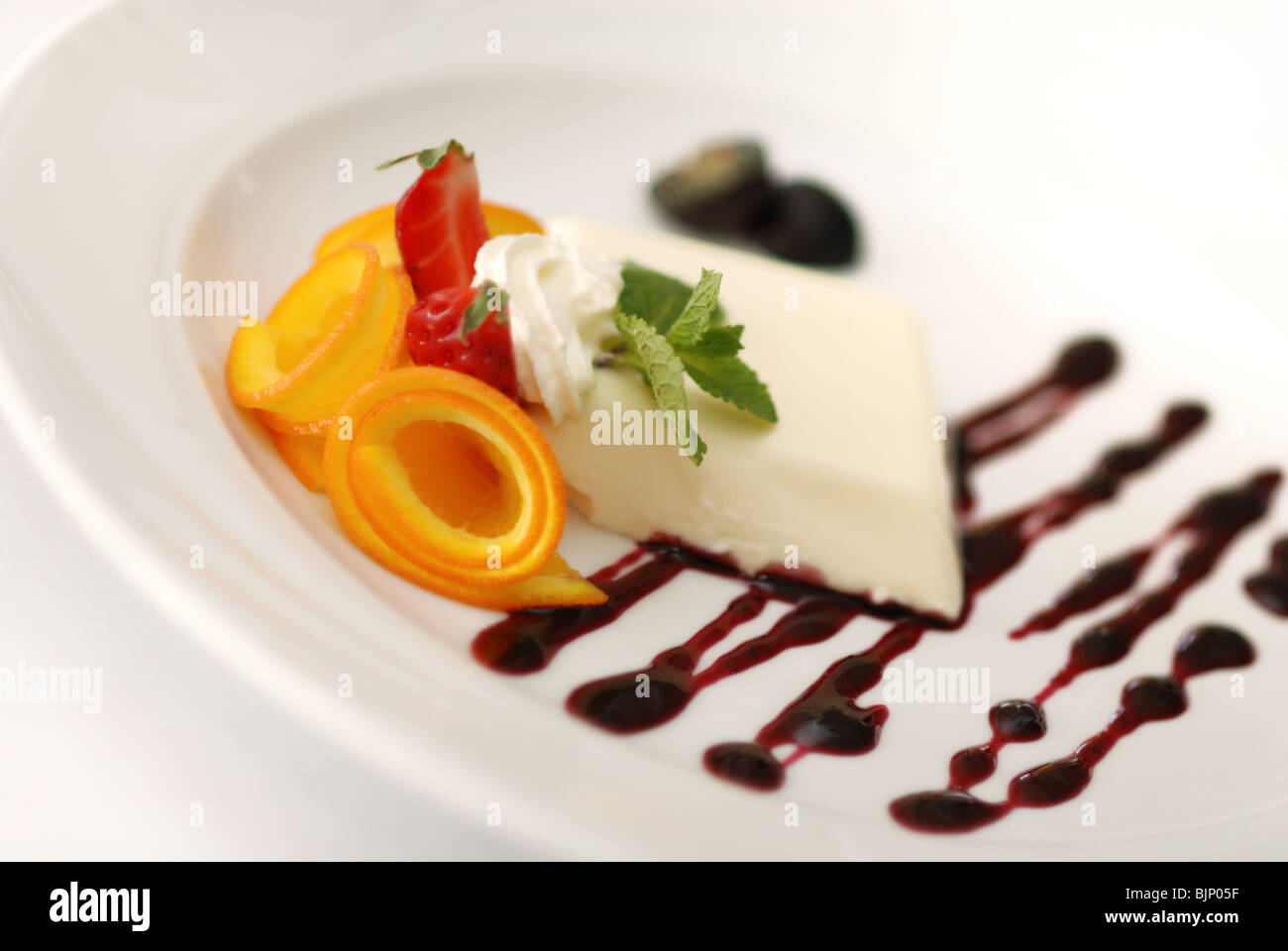 Pana Cotta served at restaurant Stock Photo - Alamy