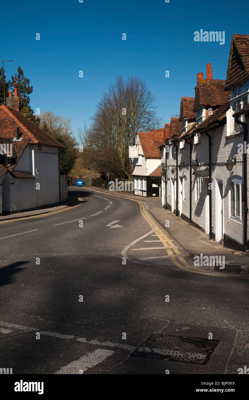View along Thames Street in Sonning on Thames looking towards The Great ...