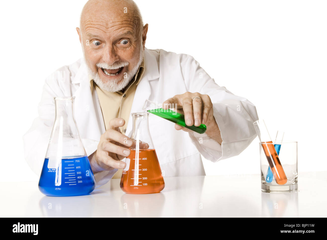 Senior caucasian scientist testing hi-res stock photography and images ...