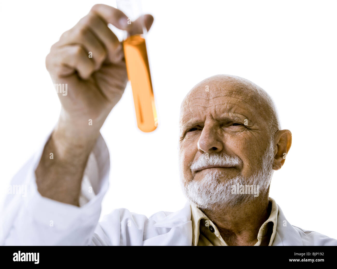Closeup of scientist with test tube Stock Photo - Alamy
