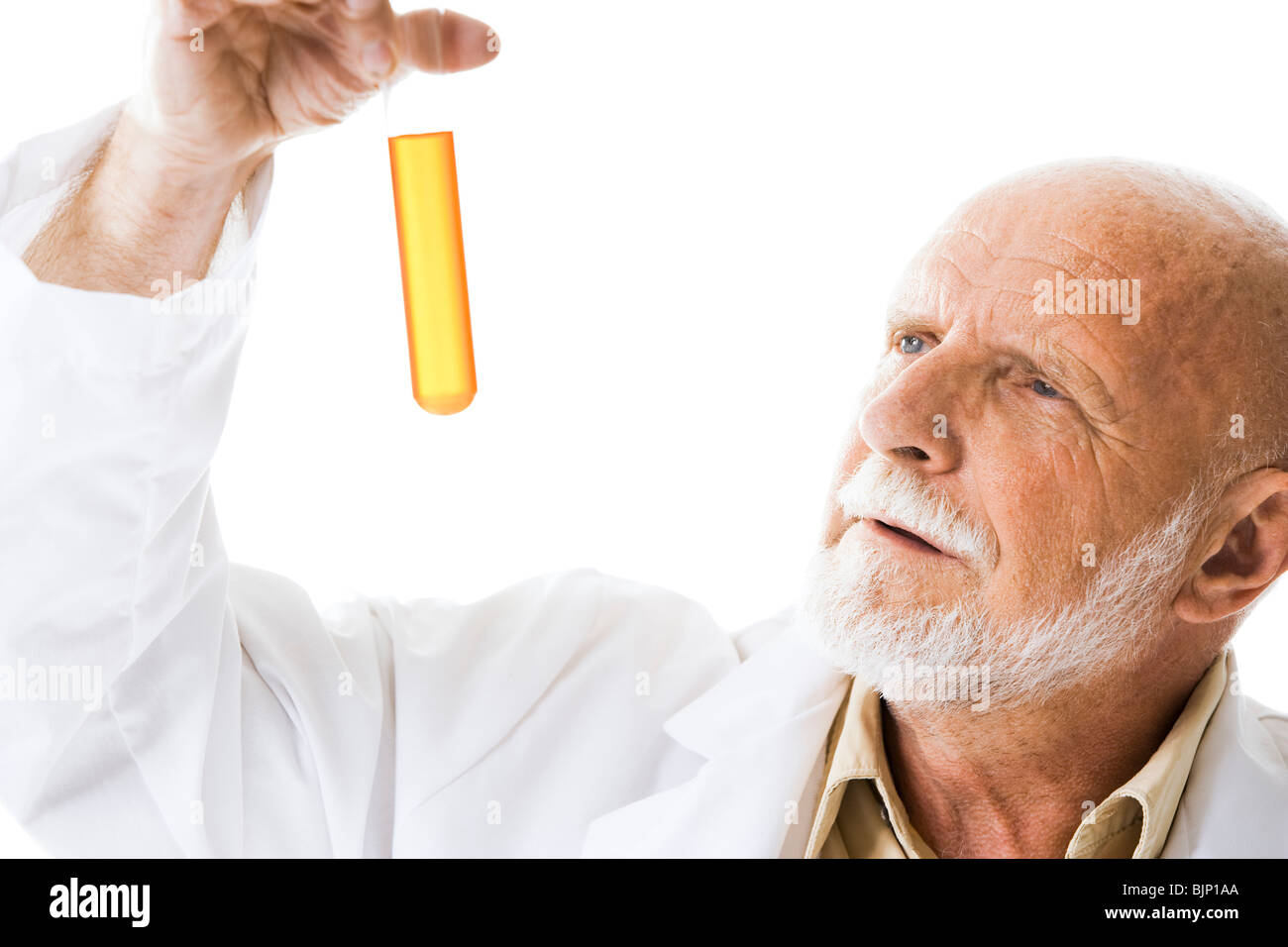 Closeup of scientist with test tube Stock Photo - Alamy