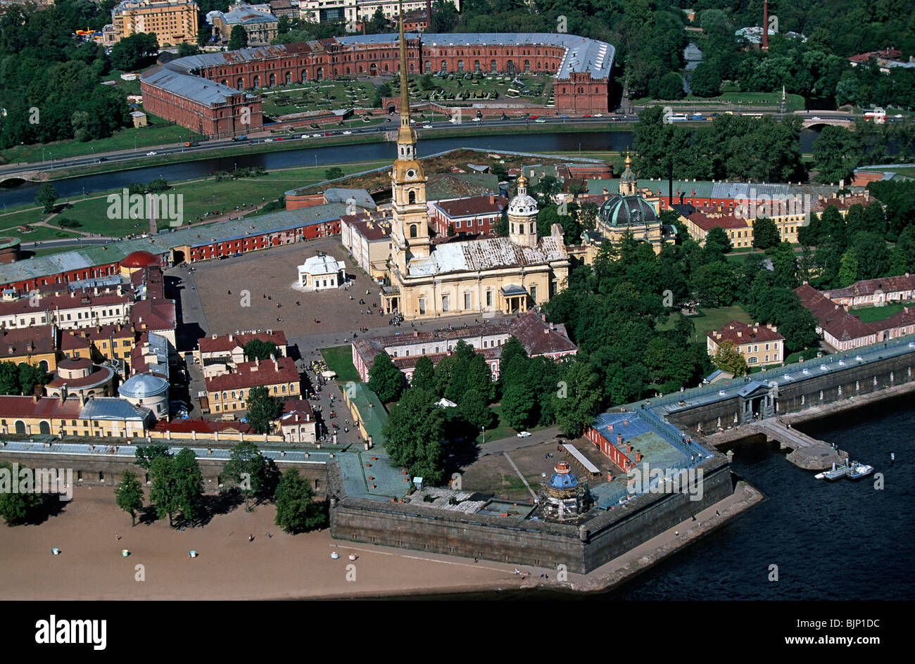 Russia,St Petersburg,Peter and Paul Fortress,aerial view Stock Photo - Alamy