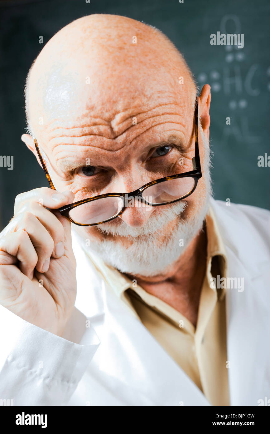 Scientist at black board hi-res stock photography and images - Alamy