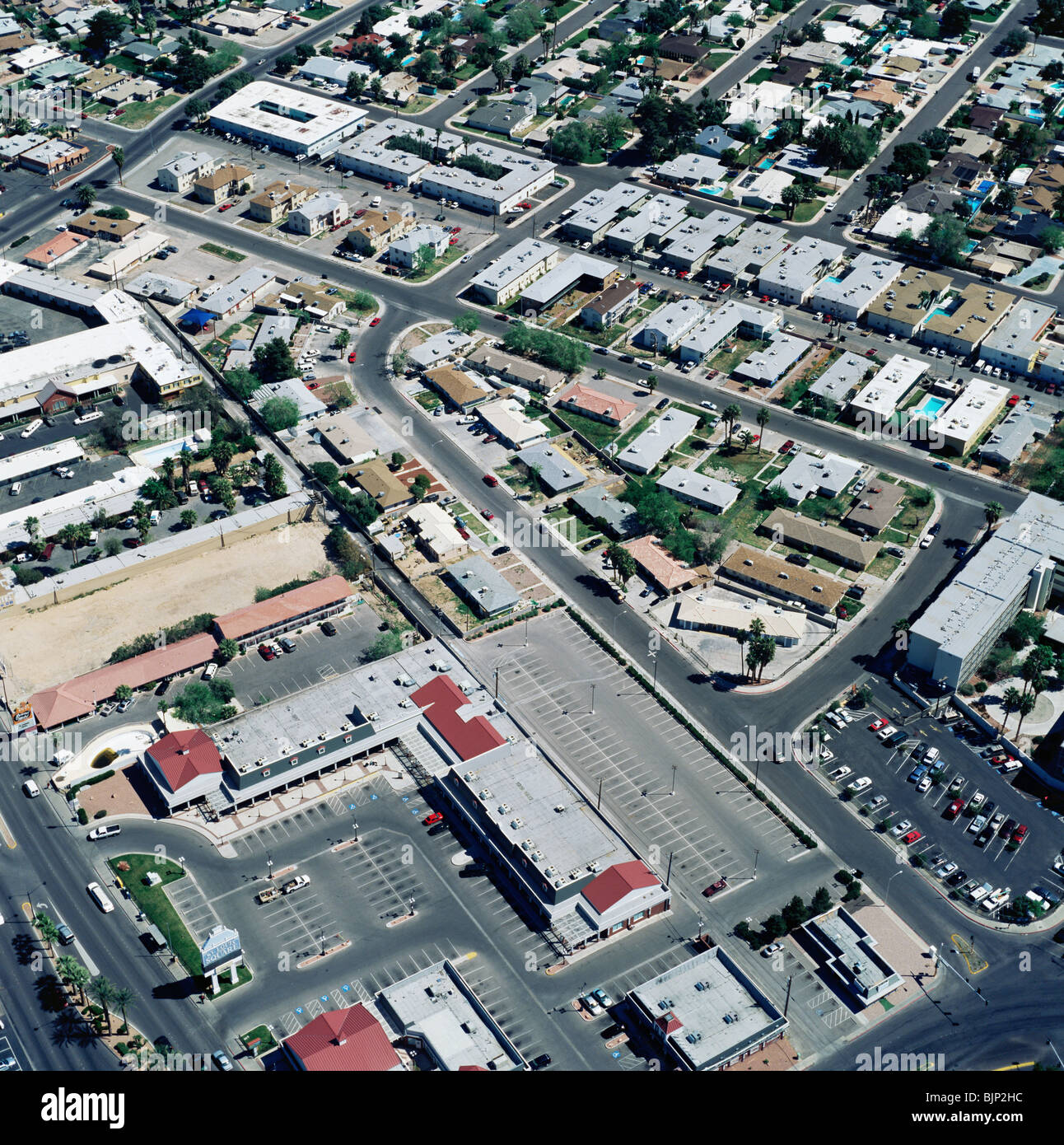 Aerial view of a town Stock Photo - Alamy