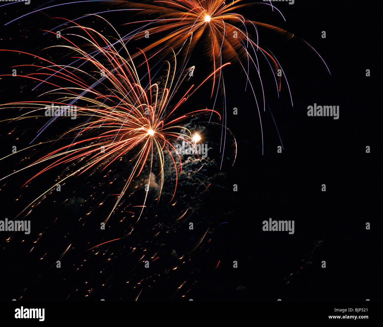 Blue Fireworks High Resolution Stock Photography and Images - Alamy