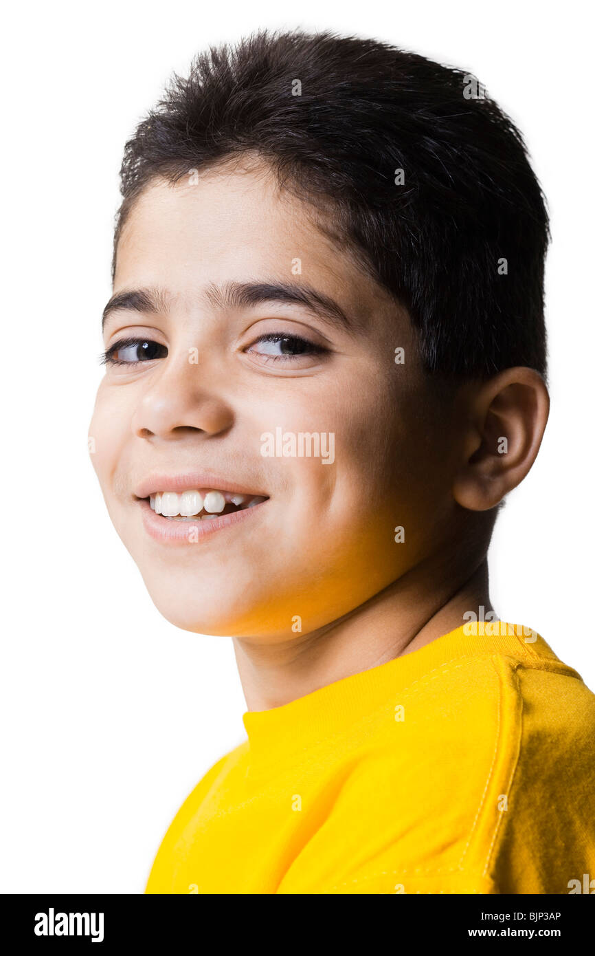 Closeup of boy smiling Stock Photo - Alamy