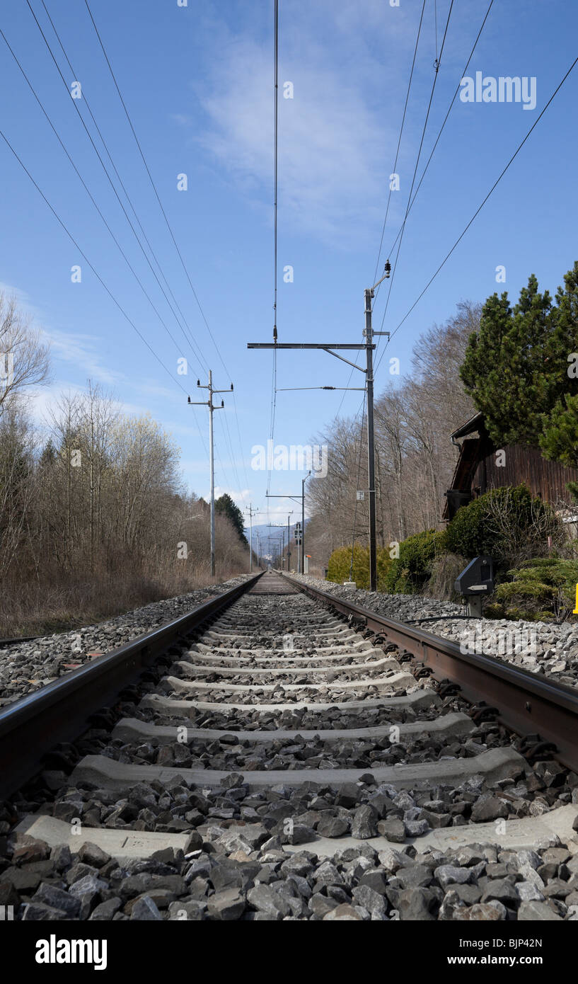 Perspective train tracks hi-res stock photography and images - Alamy
