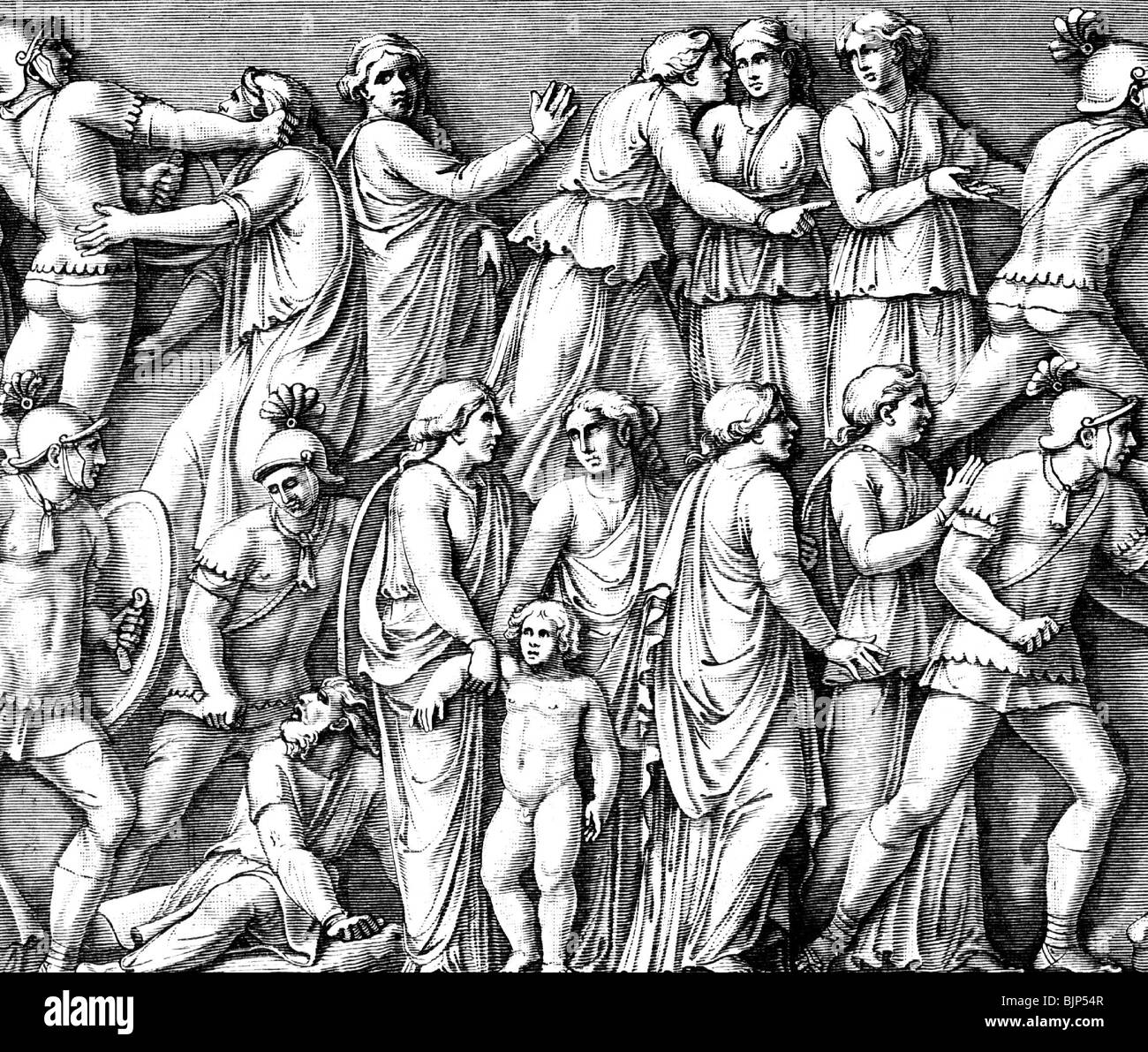 Ancient World, Germanic people, captured women are lead away by Roman ...