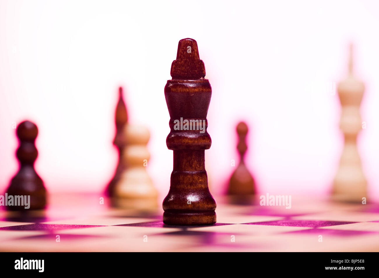 Chess board and chess pieces Stock Photo - Alamy