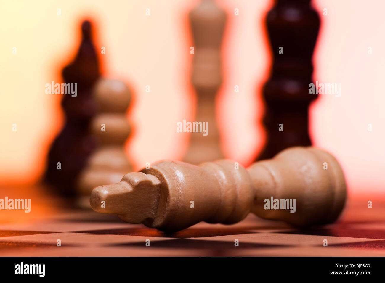 Chess board and chess pieces Stock Photo - Alamy