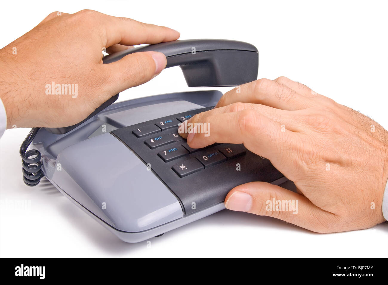 telephone receiver in hand Stock Photo - Alamy