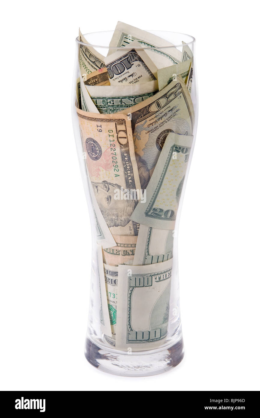 money stored in the glass Stock Photo - Alamy