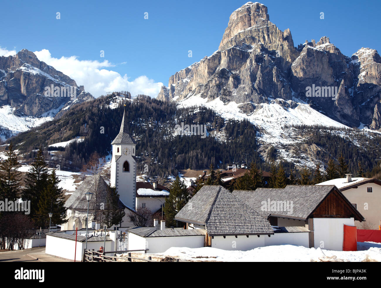 Corvara Town The Dolomites Italy Europe Stock Photo - Alamy