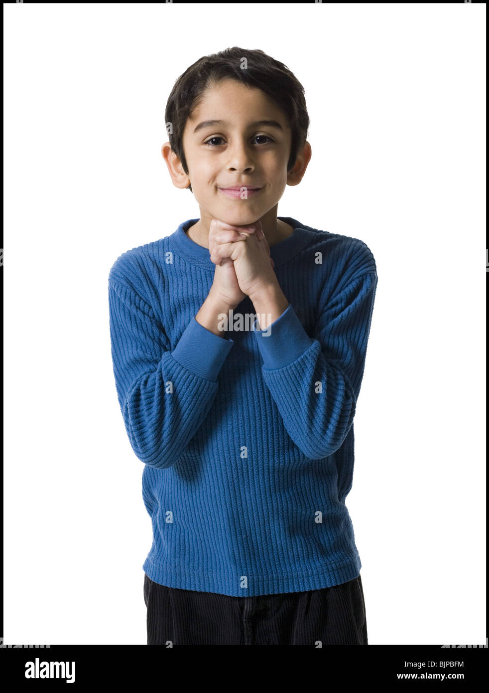 Boy hoping for something Stock Photo - Alamy