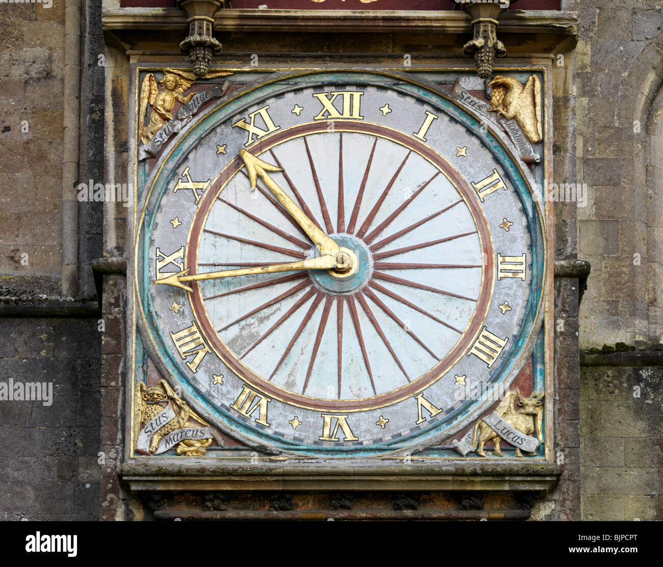 Wells cathedral clock hi-res stock photography and images - Alamy