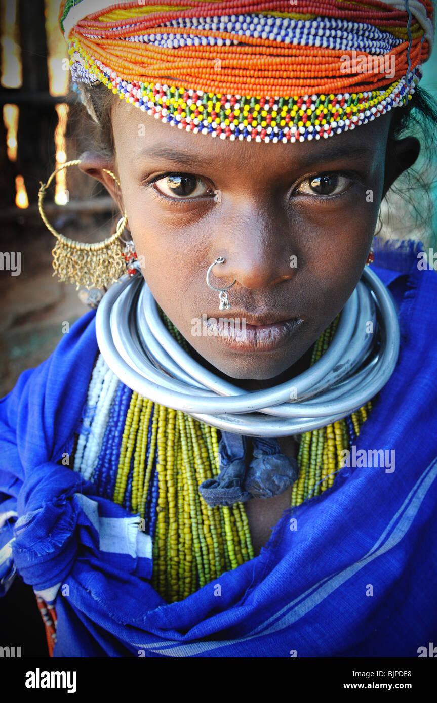 Women Bonda Tribe In Indian Stock Photos & Women Bonda Tribe In Indian ...
