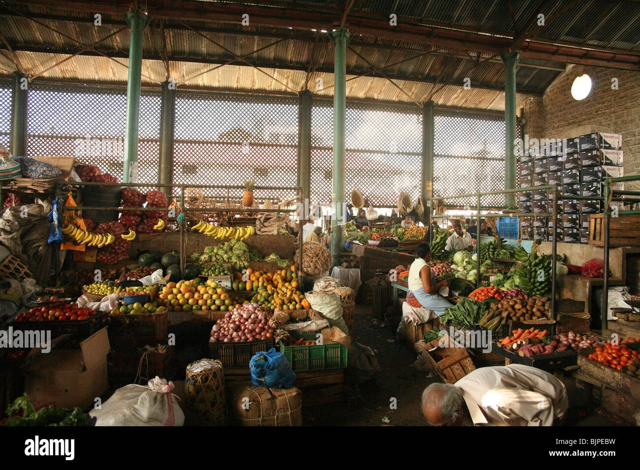 Makupa fruit and vegetable Market building Mombasa Kenya Stock Photo ...