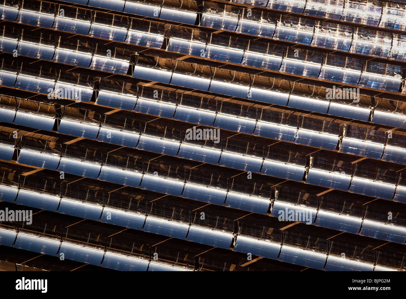 Aerial view of Nevada Solar One generating station, the largest ...