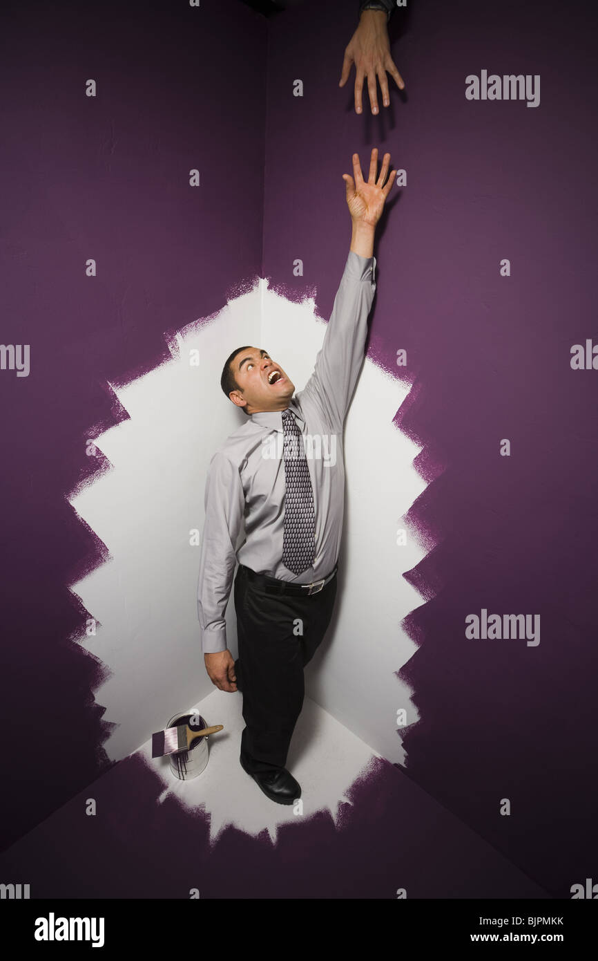 Man reaching for a helping hand Stock Photo - Alamy