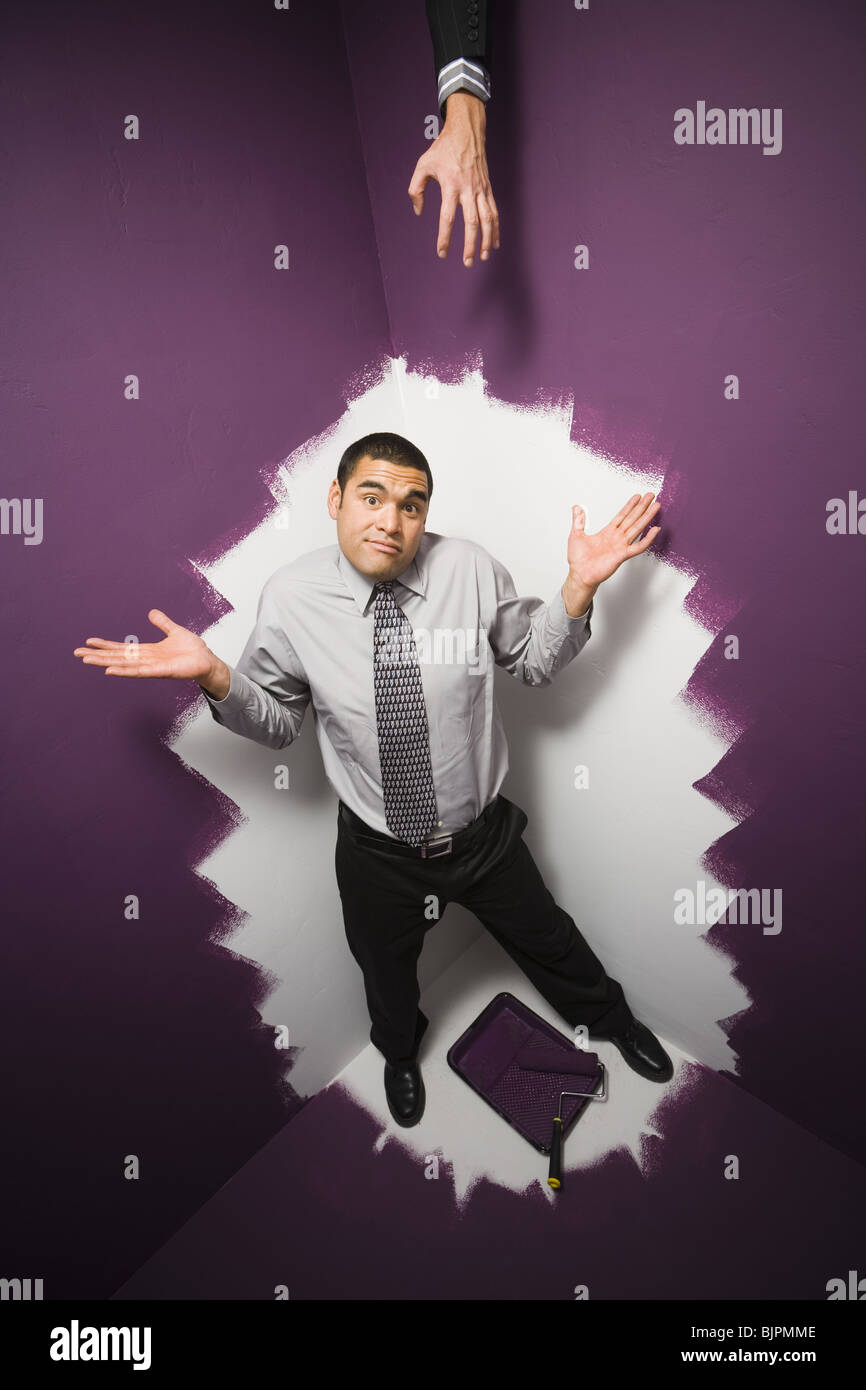 Man reaching for a helping hand Stock Photo - Alamy