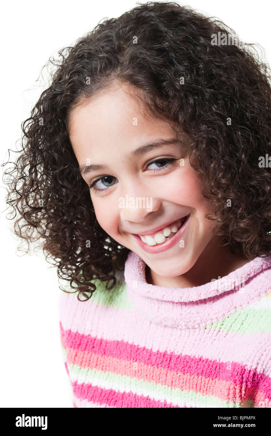 Girl posing and grinning Stock Photo - Alamy