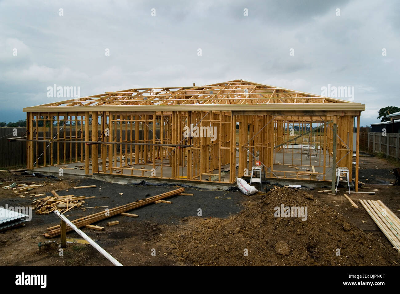timber house frame Stock Photo - Alamy