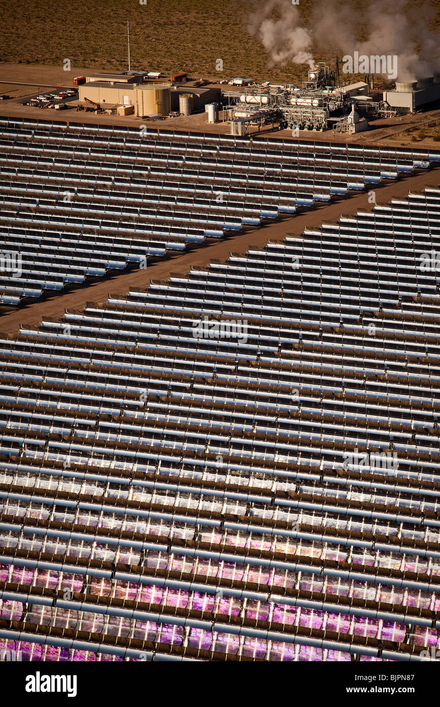 Aerial view of Nevada Solar One generating station, the largest ...
