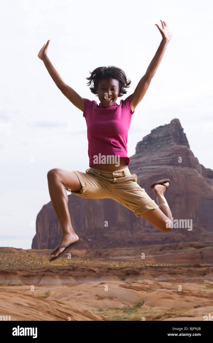 Person leaping in the air Stock Photo - Alamy