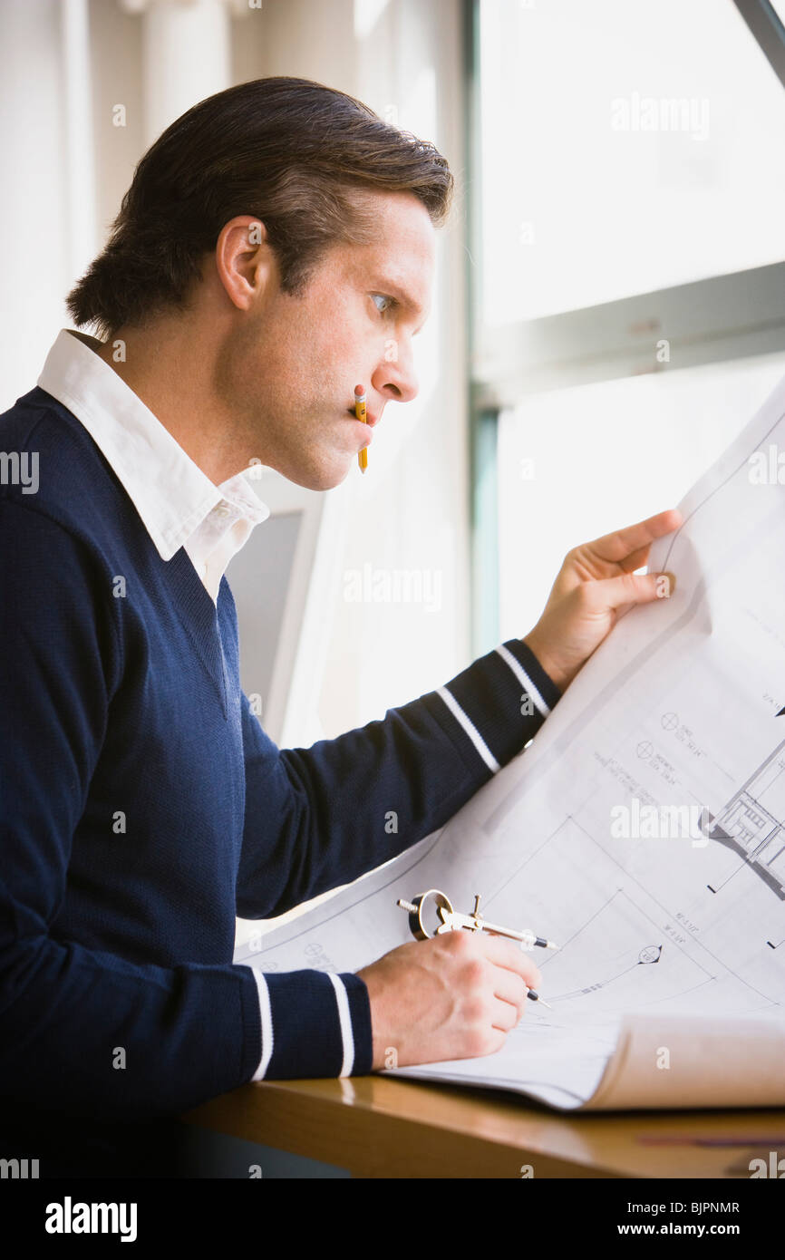 Male furniture designer drawings hi-res stock photography and images ...