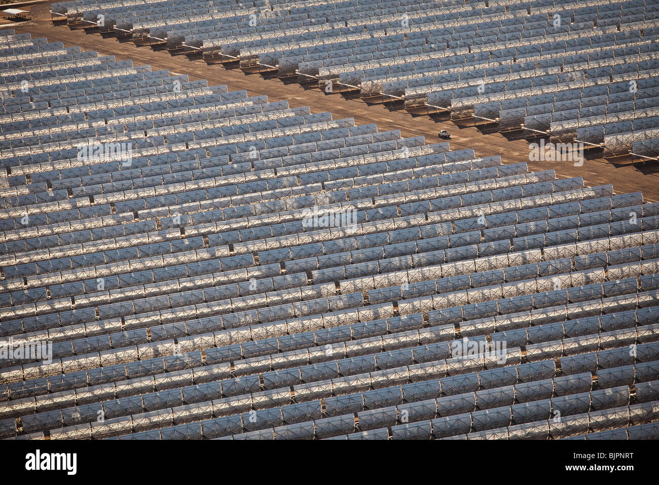 Aerial view of Nevada Solar One generating station, the largest ...