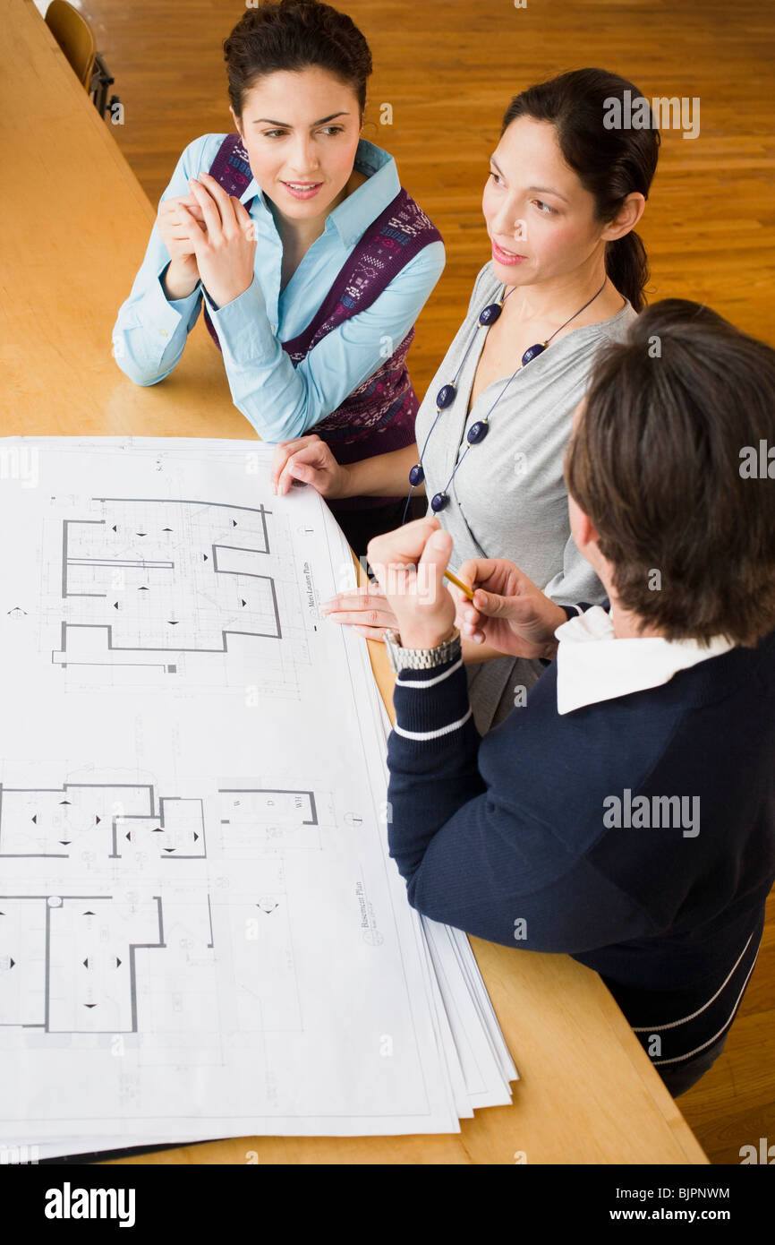 Architect female drafting table hi-res stock photography and images - Alamy