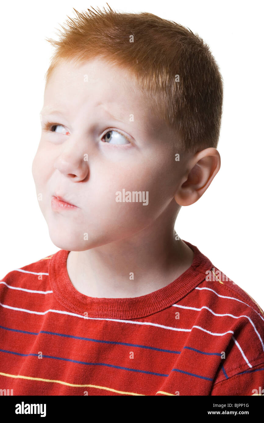 Boy posing with surprised look Stock Photo - Alamy