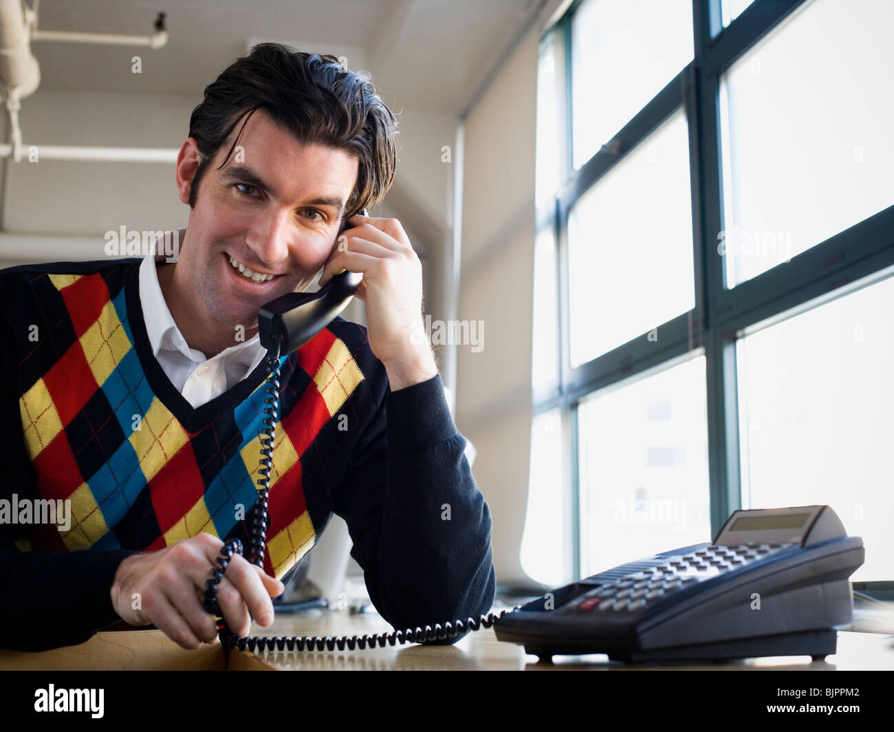 Man on the phone Stock Photo - Alamy