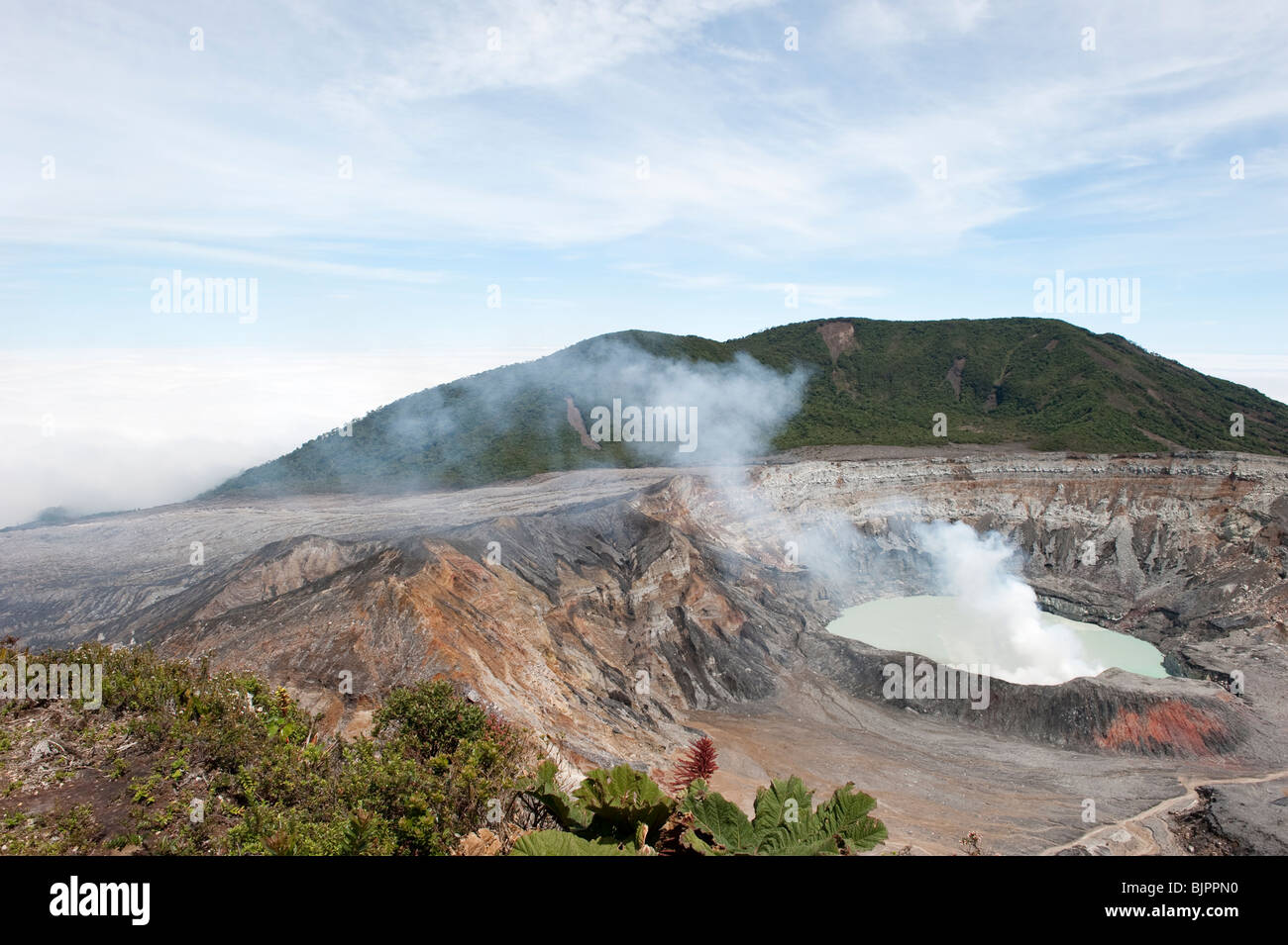 Poás volcano Crater, Costa Rica Stock Photo - Alamy