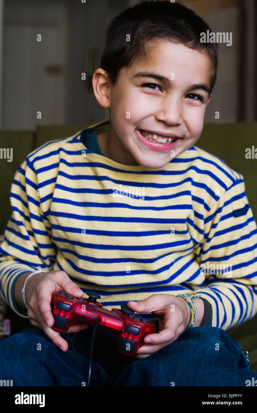 Boy with bread Stock Photo - Alamy