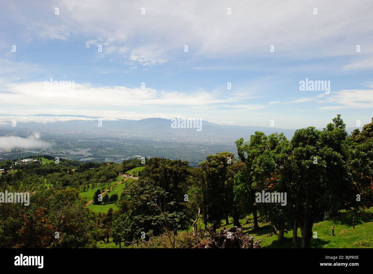 San Jose from the slopes of Alajuela Poas Volcano Stock Photo - Alamy