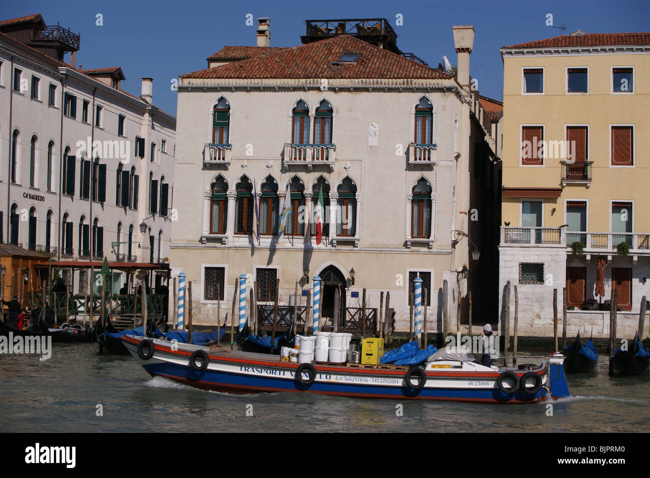 Venezia grand workboat boat hi-res stock photography and images - Alamy
