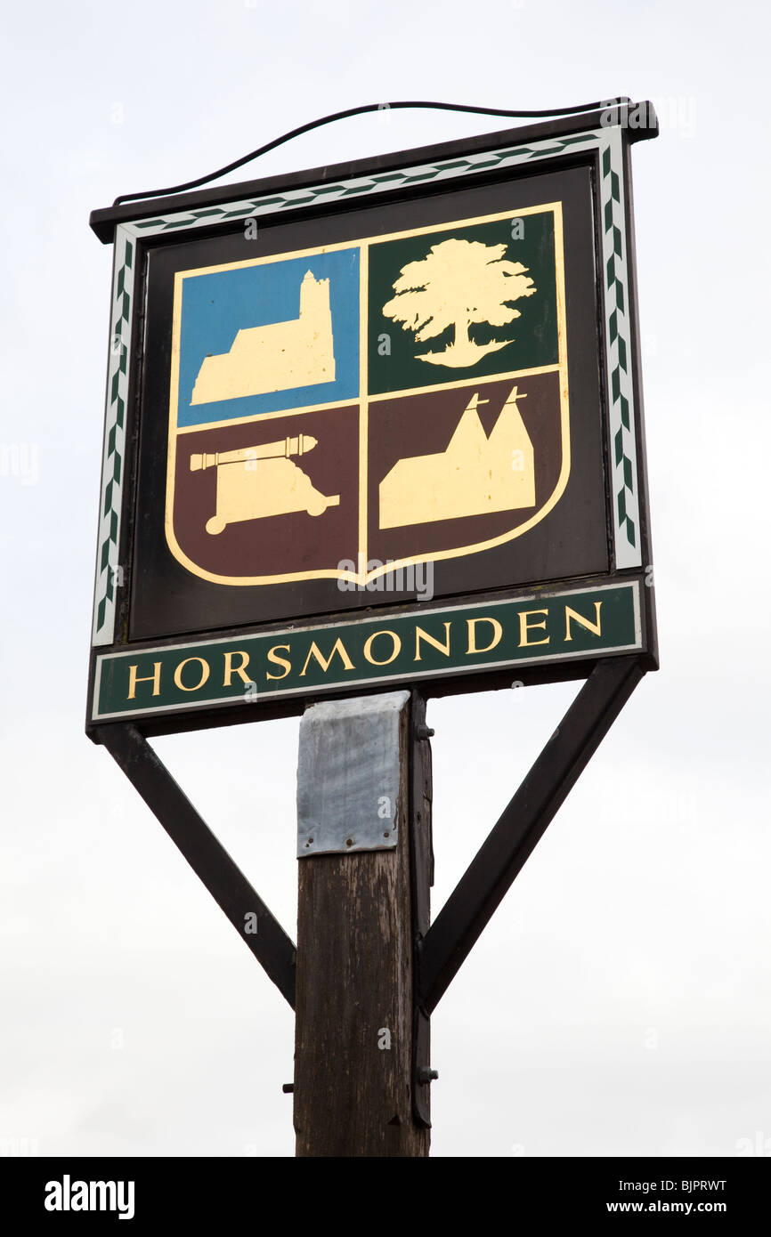 Village sign, Horsmonden, Kent, UK Stock Photo - Alamy