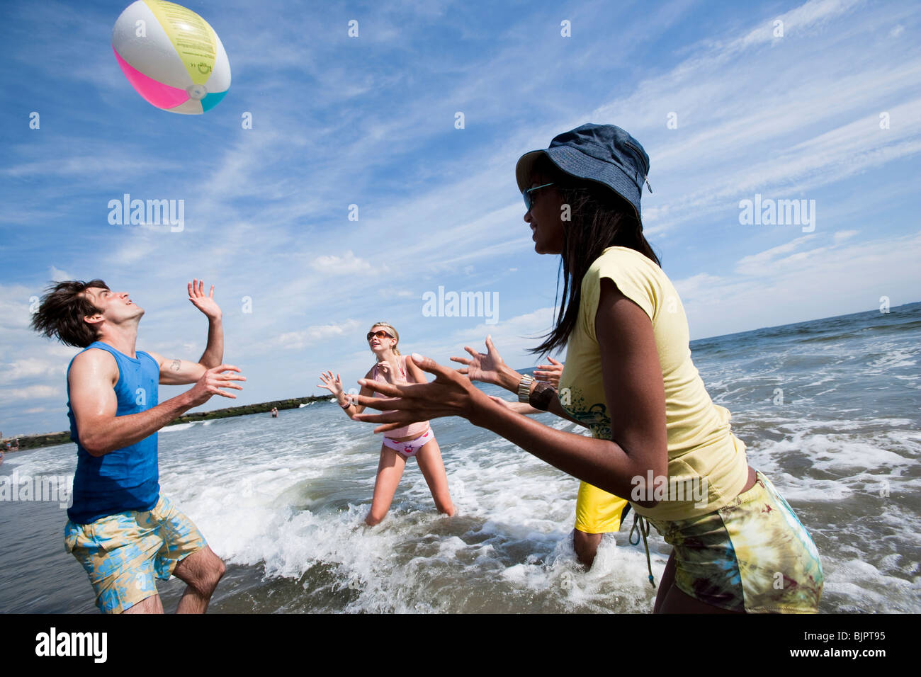 People Playing Beach Ball