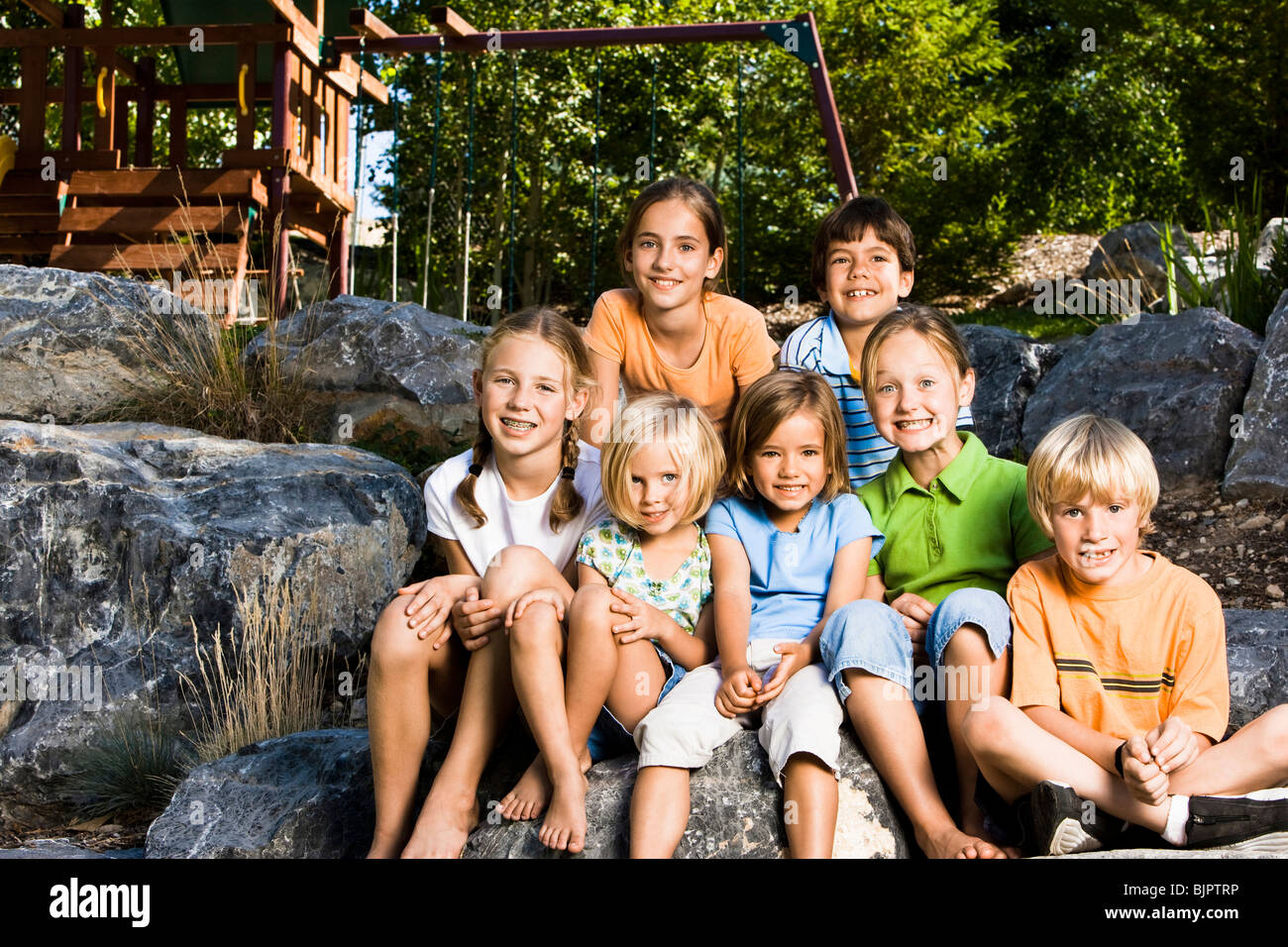 Group of children Stock Photo - Alamy